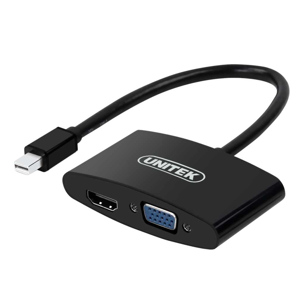 UNITEK Y-6328BK : Mini Display Port to HDMI + VGA Converter - PT ...